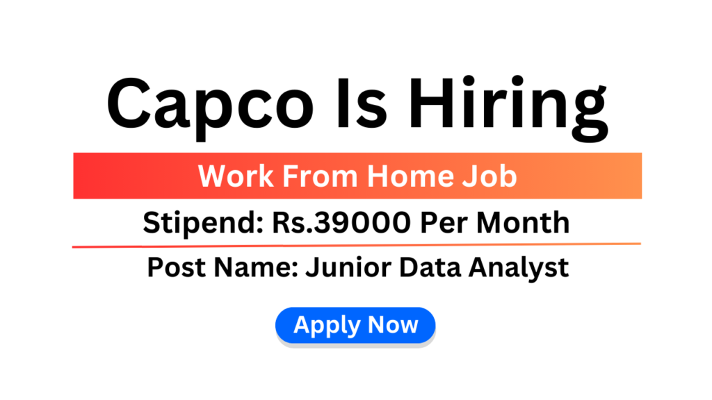 Capco Is Hiring | Graduates Job | Work From Home | Junior Data Analyst ...